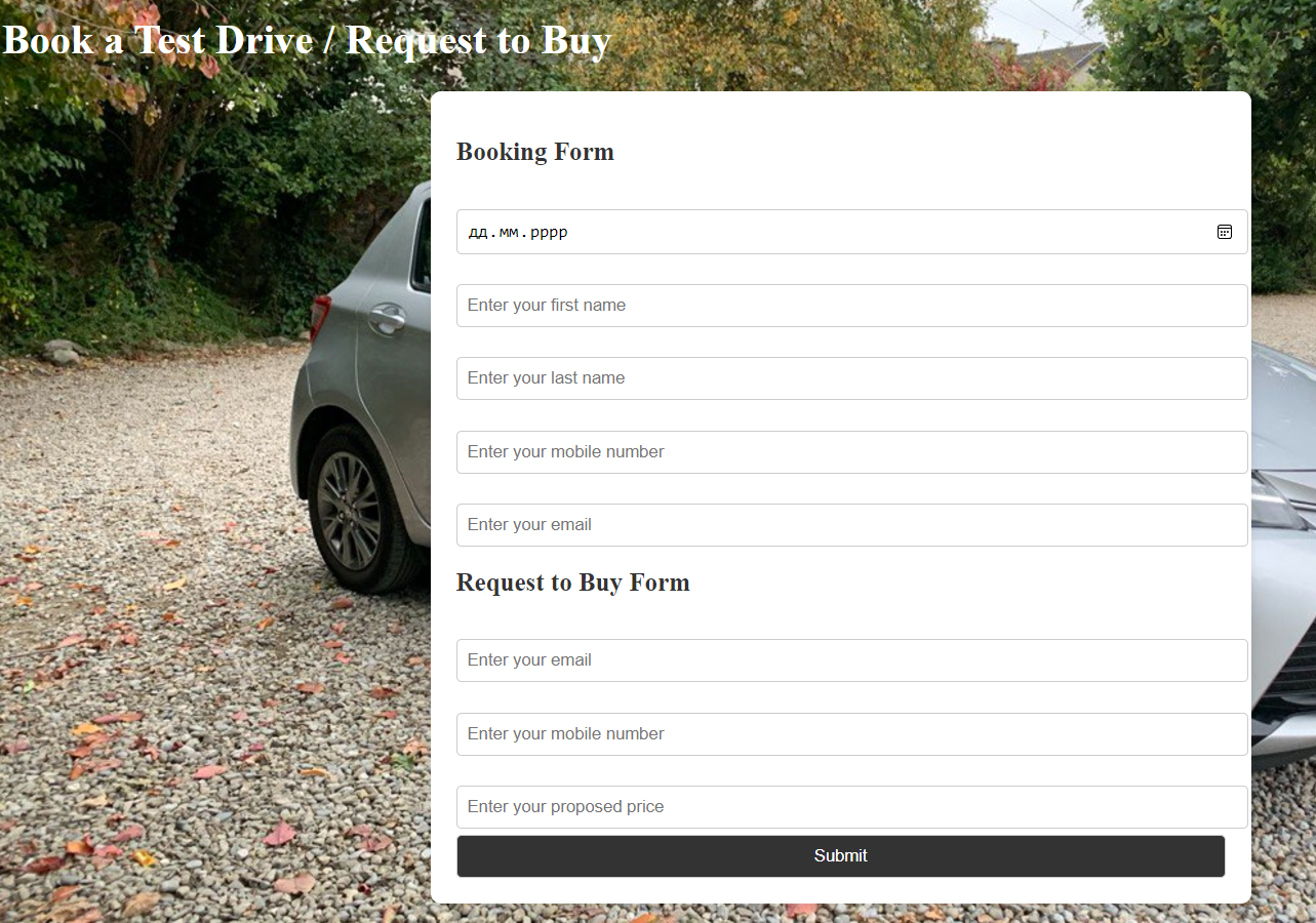 Car Booking Test Drive | car_booking